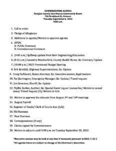 9-6-22 agenda - Douglas County, South Dakota
