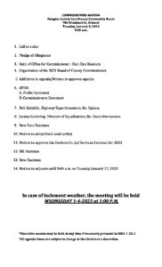 1-3-23 agenda - Douglas County, South Dakota